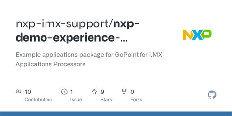 GitHub Nxp Imx Support Nxp Demo Experience Demos List Example Applications Package For