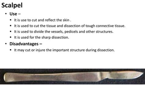 Dissection And Instruments PPTX First Aid Injuries