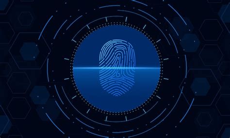지문 스캔 지문을 통한 사이버 보안 및 암호 제어 생체 인식 I를 통한 액세스 프리미엄 벡터