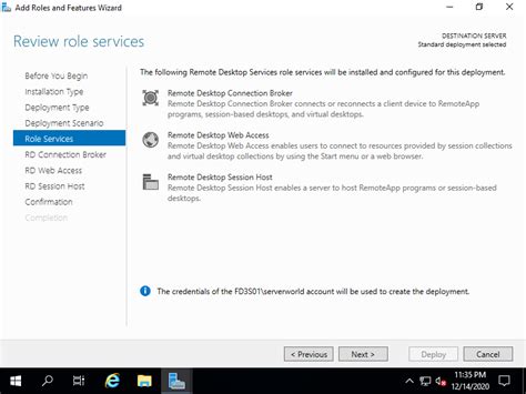Windows Server 2019 RDS Install RDS Session Based Server World