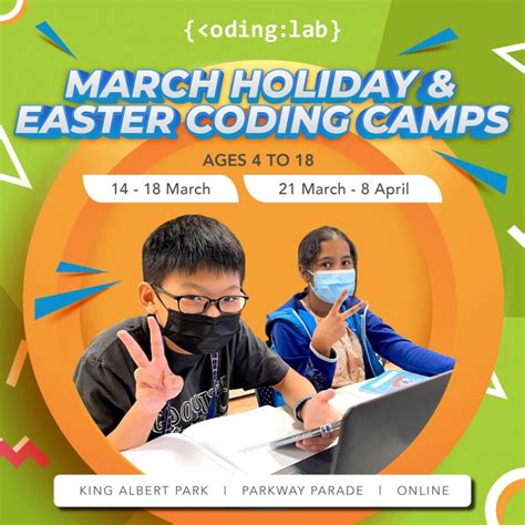 march holiday and easter coding camps with coding lab singapore
