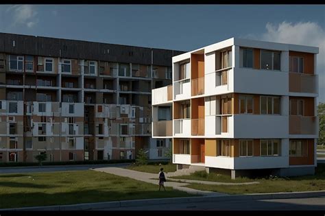 Premium Photo Modular District Adaptive Urban Architecture