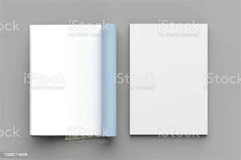 잡지 브로셔 또는 카탈로그에 고립 된 회색 배경 위로 조롱 3 차원 일러스트 레이 션 0명에 대한 스톡 사진 및 기타 이미지 0명 공란 교과서 Istock