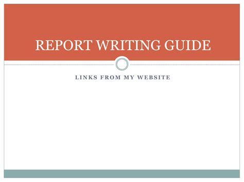 PPT Report Writing PowerPoint Presentation Free Download ID