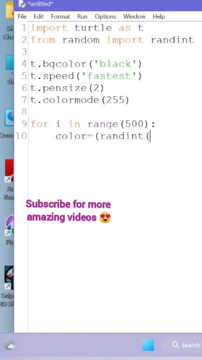 Amazing Turtle Graphics Design 😍 Python Programming Python Shorts Youtube