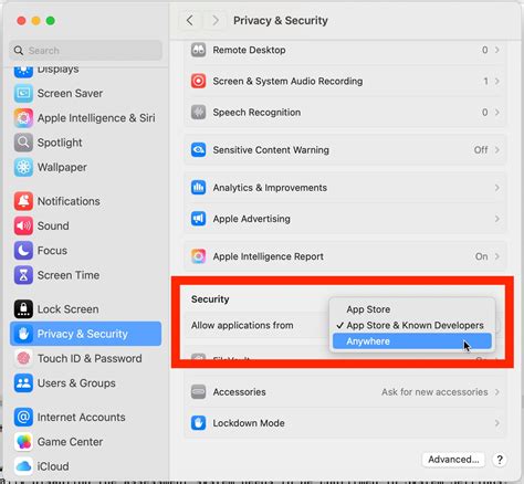 how to allow opening apps from anywhere in macos sequoia sonoma