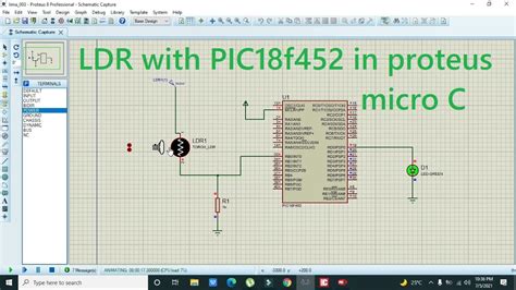 How To Use An LDR With Pic Microcontroller In Proteus Using Micro C