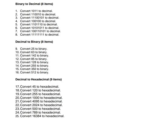 Binary To Decimal Items Convert To StudyX