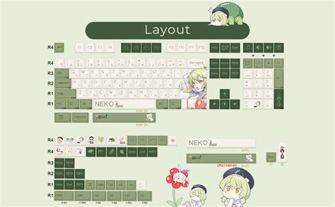 Jp Mechkeys Utyping × Neko Touch Cherry プロファイル キーキャップ、157 キー Pbt キーキャップ セット Mx スイッチ