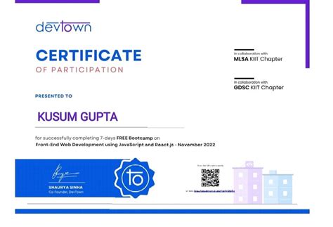Kusum Gupta On Linkedin Completed Bootcamp In Front End Web Development