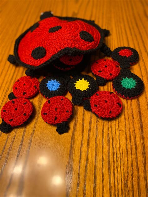 Crochet Ladybug Matching Game Etsy