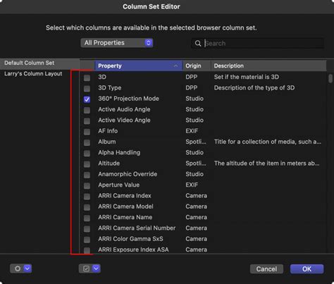 New Custom Browser Column Sets In Final Cut Pro Larry Jordan