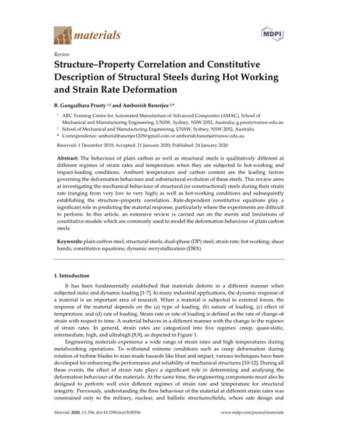 Pdf Structureproperty Correlation And Constitutive Description Of