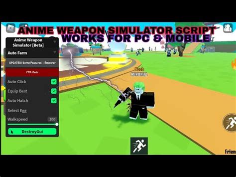 ANIME WEAPON SIMULATOR SCRIPT PASTEBIN OP SCRIPT FOR PC MOBILE DRAGON YouTube