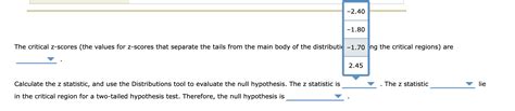 Solved 8 An Example Of A Hypothesis Test And The Required
