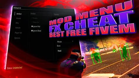 CHEAT FIVEM FREE MOD MENU FX CHEAT UNDETECTED
