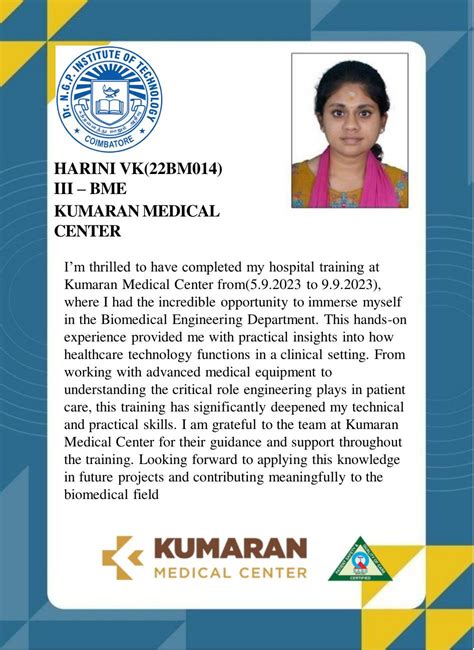 Harini Vk On Linkedin Biomedicalengineering Healthcare Internship