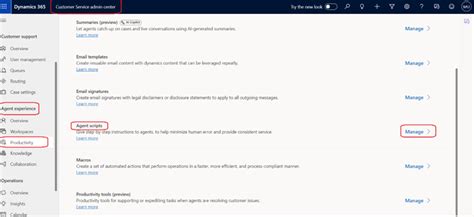Agent Scripts In Customer Service Workspace Dynamics 365