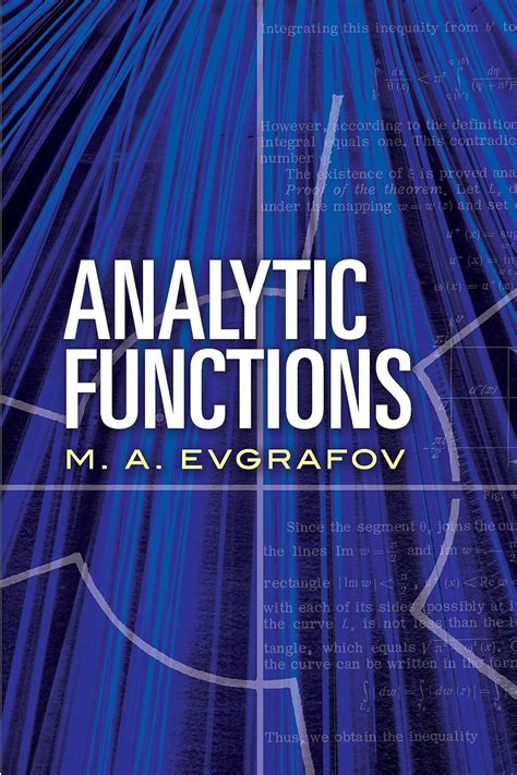Analytic Functions Dover Books On Mathematics Translation Evgrafov