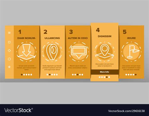 marker pointer gps map onboarding icons set vector image