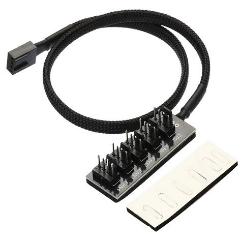 Uxcell PWM Fan Splitter Cable 4 Pin Female To 4 Pin Male 11 8 PC Fan Sleeved Power Extension