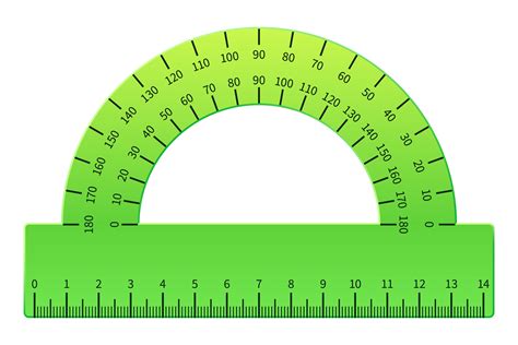 Green Plastic Protractor Realistic Angl Graphic By Vectorbum · Creative Fabrica
