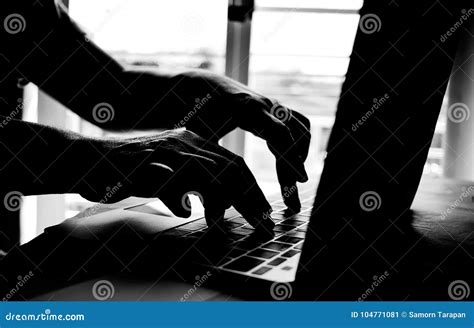 Hands Of Anonymous Hackers Typing Code On Keyboard Of Laptop For Stock Image Image Of Dark