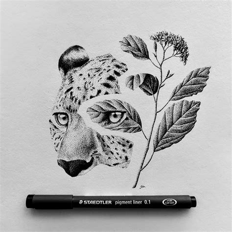 Leaf Eye Ink Drawing By Me R Idap