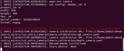 rgb camera is not working · issue 177 · orbbec ros astra camera · github