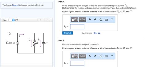 Solved The Figure Figure Shows A Parallel RC Circuit Chegg