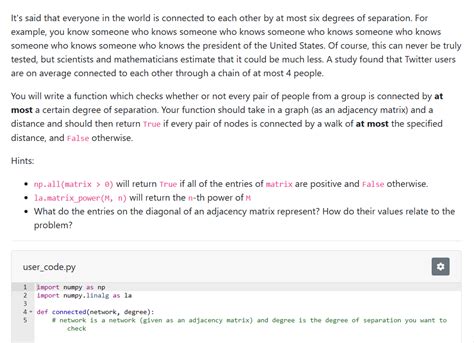 Solved Its Said That Everyone In The World Is Connected To