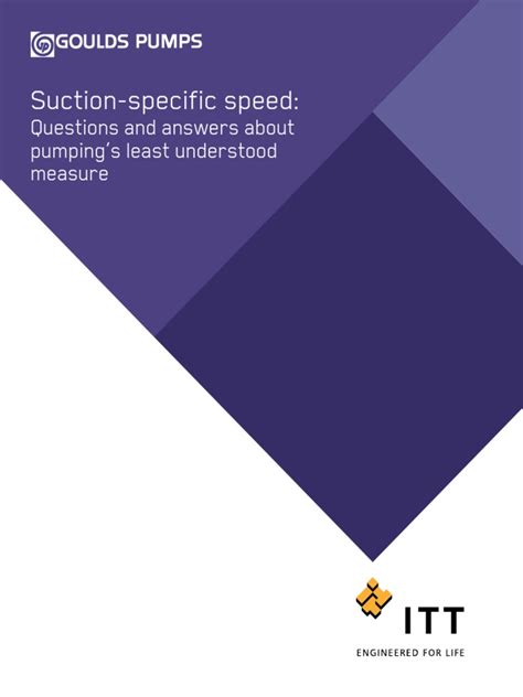Suction Specific Speed Questions And Answers About Pumpings Least