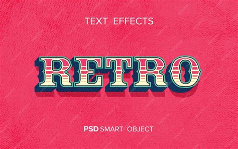 Premium Psd Retro Style Text Effect