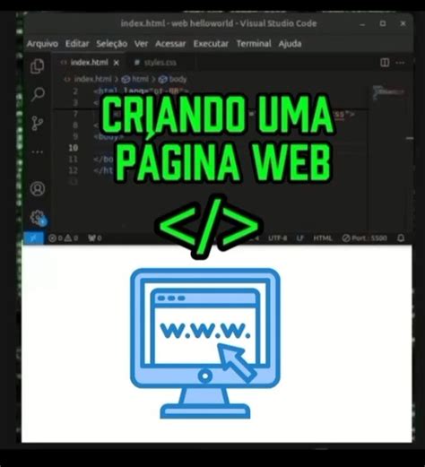 Criando Uma Página Web Html E Css Programação Informatica Html Css Web Youtube
