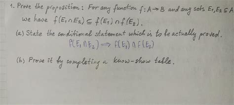 Solved 1 Prove The Proposition For Any Function F AB And Chegg Com