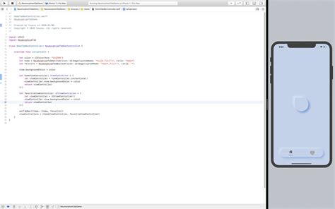 A Custom Tabbarcontroller With Neumorphism Design