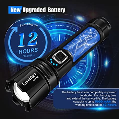 Lumitact Torches Led Super Bright Rechargeable Led Torch 10000 Lumens