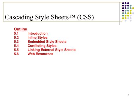 Ppt Cascading Style Sheets™ Css Powerpoint Presentation Free