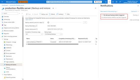 Delete On Demand Backups Azure Database For Postgresql Flexible Server Microsoft Learn