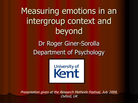 Measuring Emotions In An Intergroup Context And Beyond