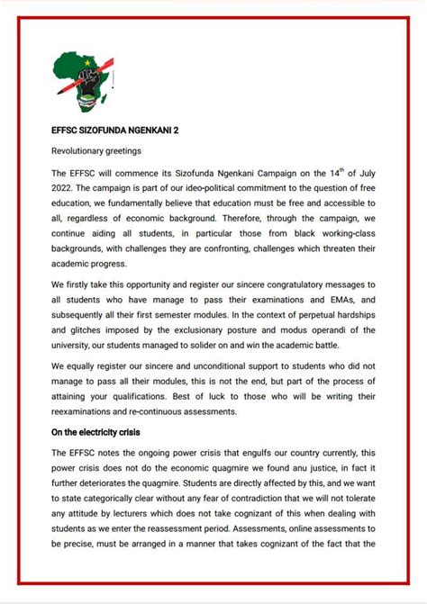 Effsc Nmu The Effsc Invites All Its Members To Form