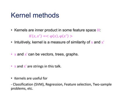 Space Efficient Feature Maps For String Alignment Kernels Ppt