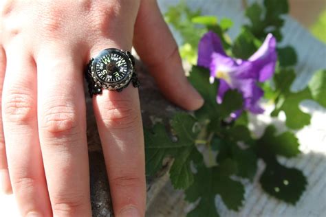 Compass Ring Black Compass Ring Filigree Glow Ring Game Con