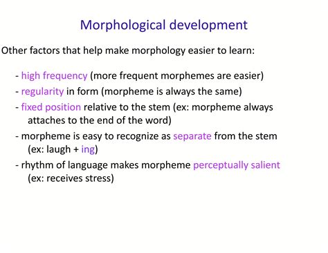 Description Of Morphologytypes Developmentand Examples Ppt