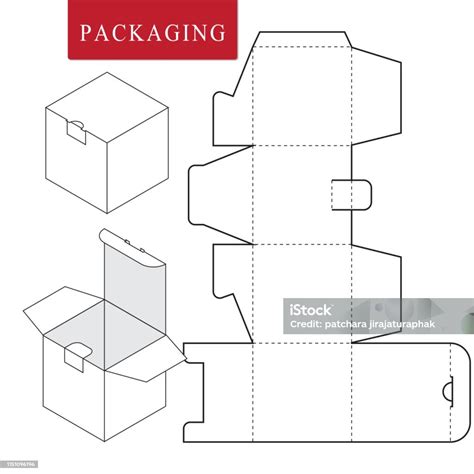빵집에 대 한 패키지입니다 벡터 일러스트 레이 션의 상자 패키지 템플릿 고립 된 흰색 소매 모의 최대 가방에 대한 스톡 벡터 아트 및 기타 이미지 Istock