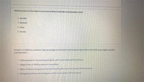 Solved Identify Different Product Cost Patterns And Their Chegg Com