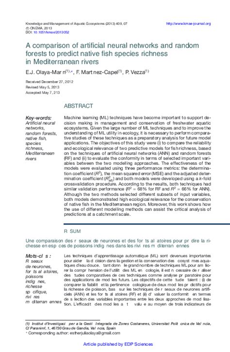 Pdf A Comparison Of Artificial Neural Networks And Random Forests To