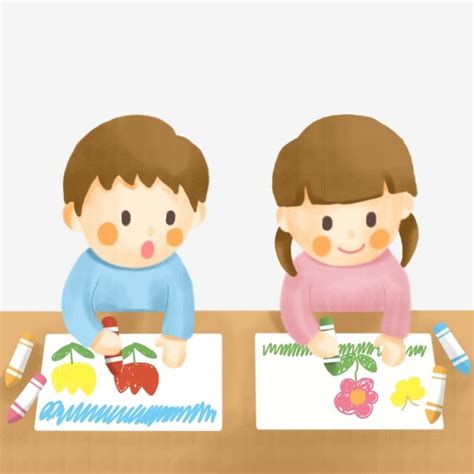그리기 오일 파스텔 크레용 드로잉 크레용 Png와 Psd 이미지 소재 かわいいイラスト かわいい 教育