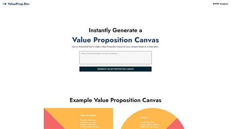 Ai Powered Value Proposition Canvas Generator Valuepropdev Creatiai