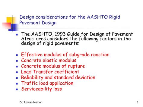 16 Aashto Pavement Design Method Rigidpptx